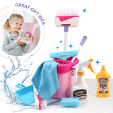 Cleaning Set for Kids, Mop Broom & Dustpan Set, Cleaning Tool Toys for ...