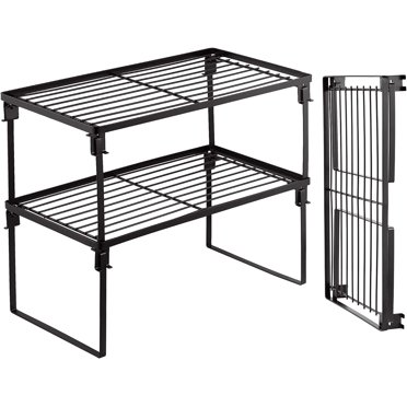 SUNFICON Compact 2-Tier Spice Rack, Stackable Metal Wire Organizer for ...