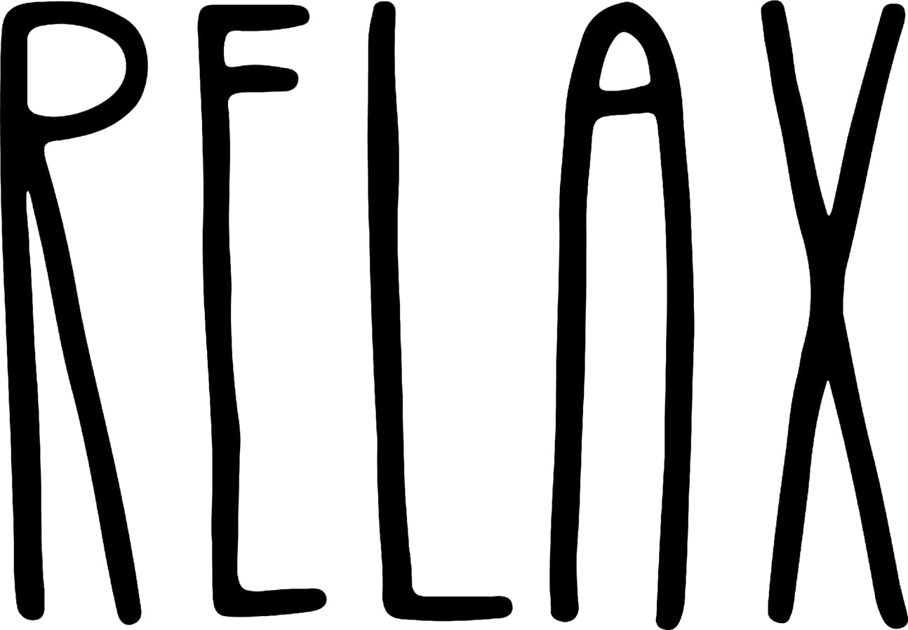 Relax Tall Caps Chill Spa Calm Wall Decals for Walls Peel and Stick ...