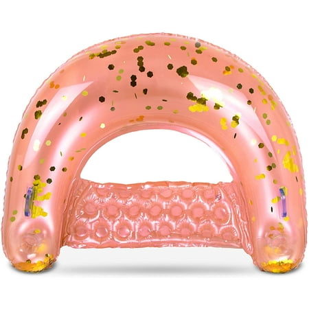 Inflatable Pool Float Chair - Luxurious Recliner Filled with Sparkling ...