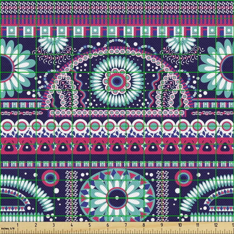 Purple Ikat Fabric By The Yard