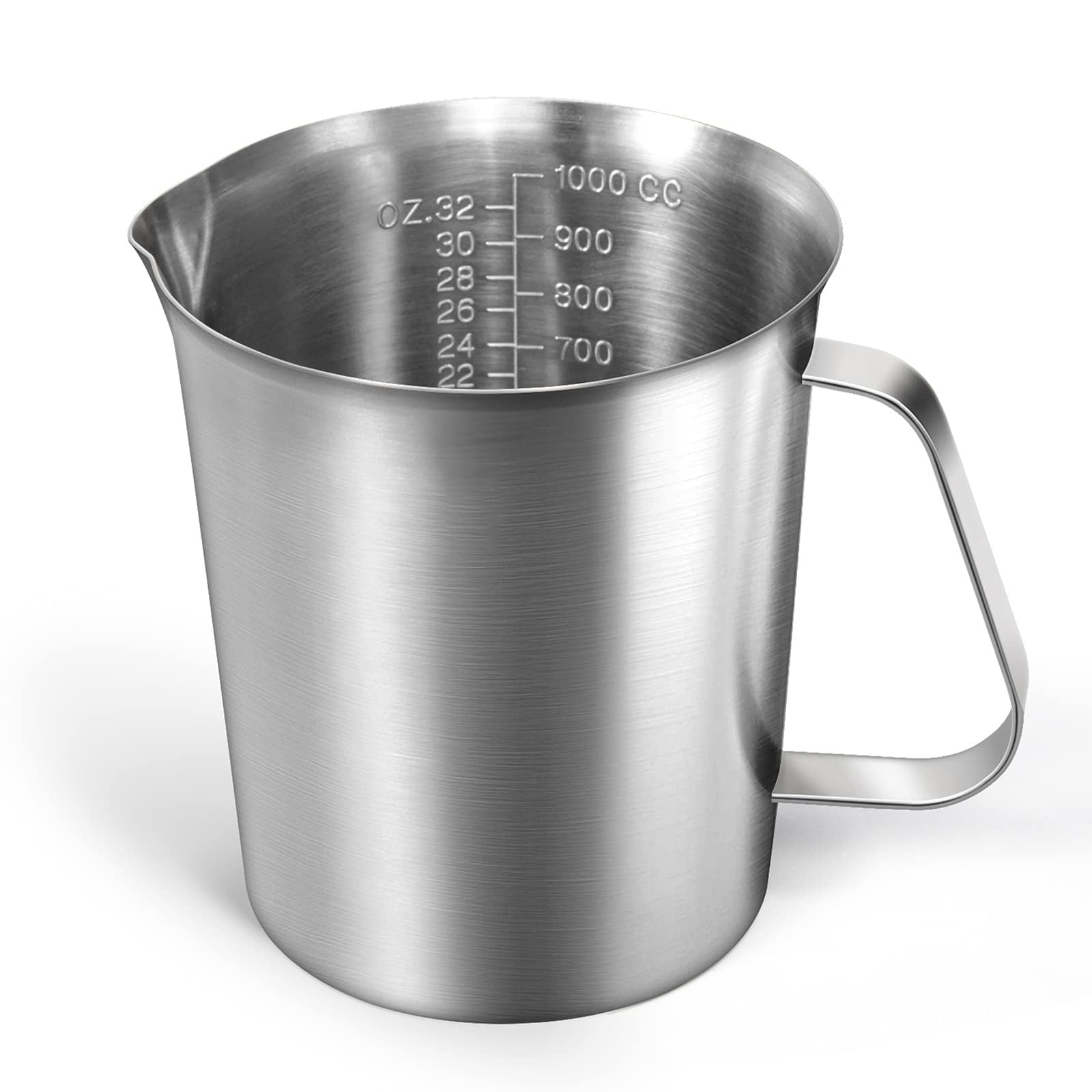 Taza medidora 1000 ml Levamdar acero inoxidable con asa jarra medidora ...