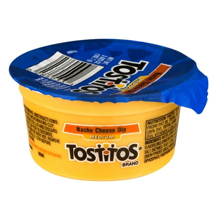 Tostitos Nacho Cheese Dip Medium, 3.625 OZ - Walmart.com