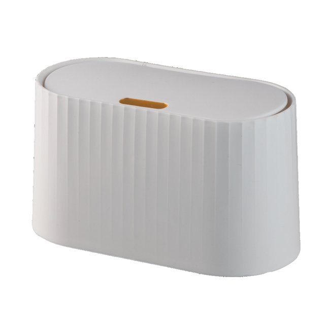 Yoone Press Type Waste Bin with Lid Plastic Tightly Sealed Compact ...