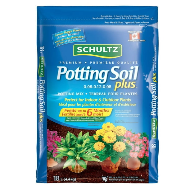 Schultz® Potting Soil Plus 18L, Potting Soil Plus 18L - Walmart.ca
