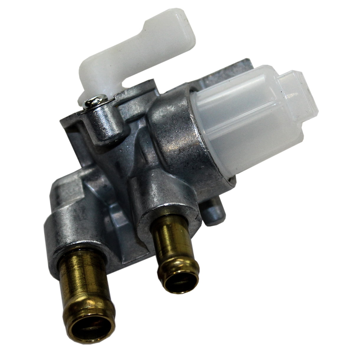 Petcock Valve 3/8" hose 1/4" inlet/outlet. off on position. bol ...