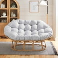 Better Homes & Gardens Double Papasan Chair, Grey Linen - Walmart.com