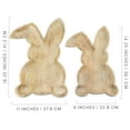 AuldHome Design Decorative Bunny-Shaped Mango Wood Serving Trays (Set ...