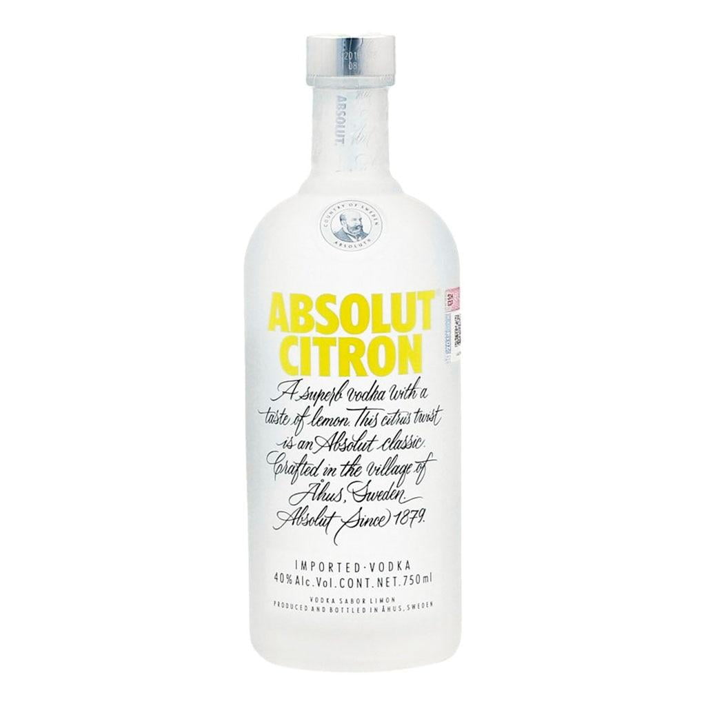 Caja de Vodka Absolut Citron 750 ml | Walmart en línea