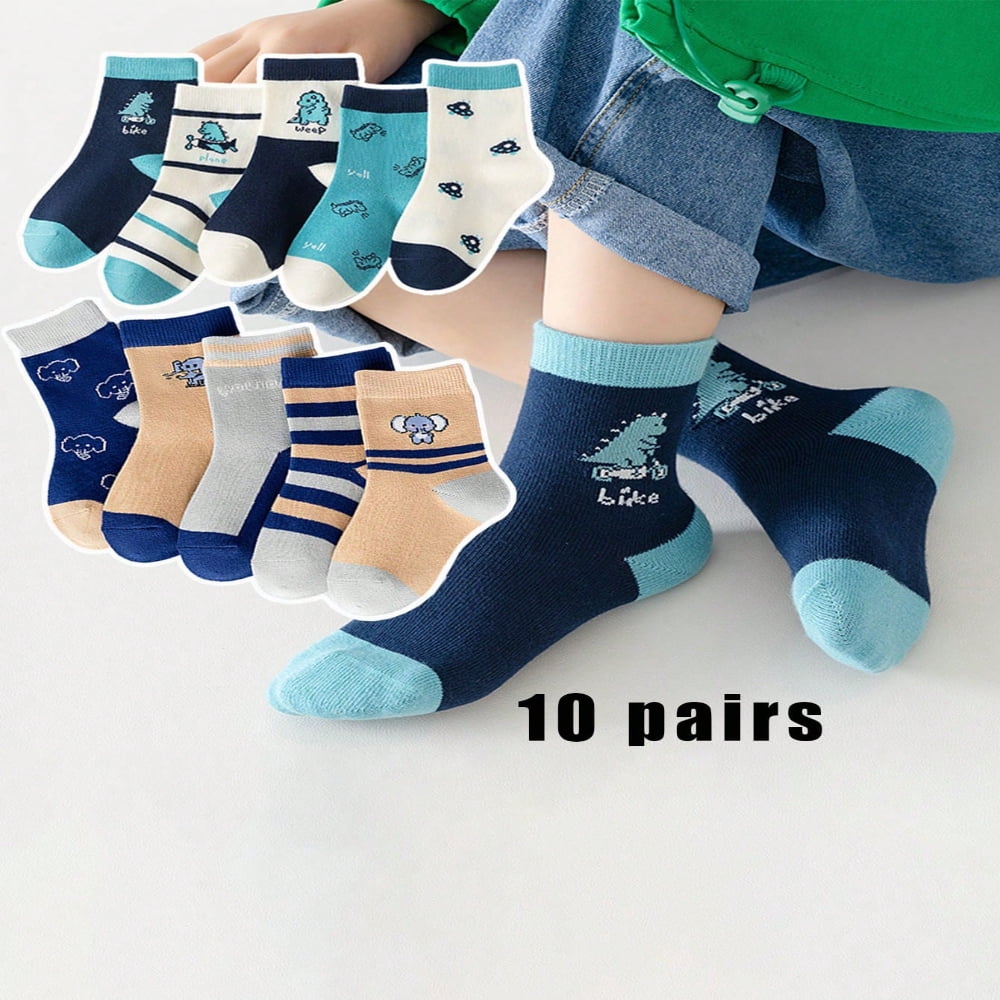 Click here for Deelleeo 10 Pairs Of Boy‘s Trendy Cartoon Striped... prices