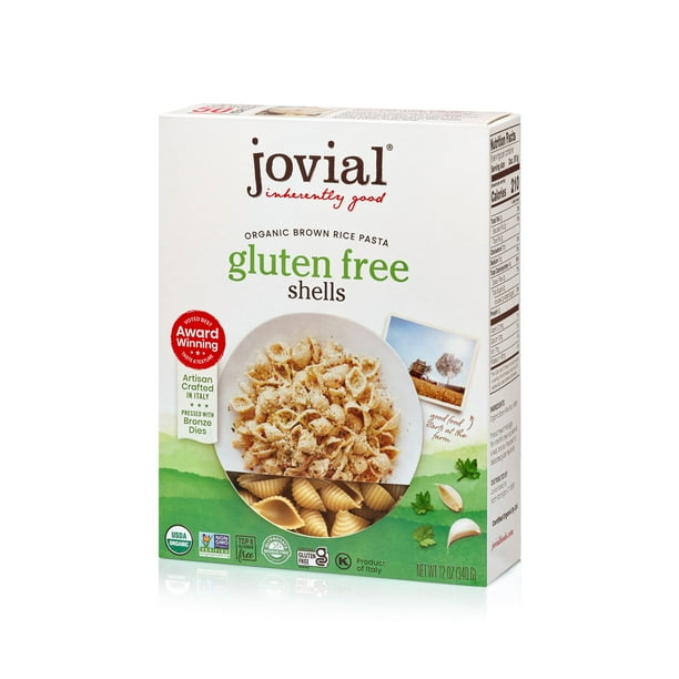 Jovial 100% Organic Gluten-Free Brown Rice Shells Pasta, 12 oz ...
