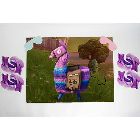 HHHC Pin the Tail on the Loot Llama Party Game, Large 21 x 28 Poster ...