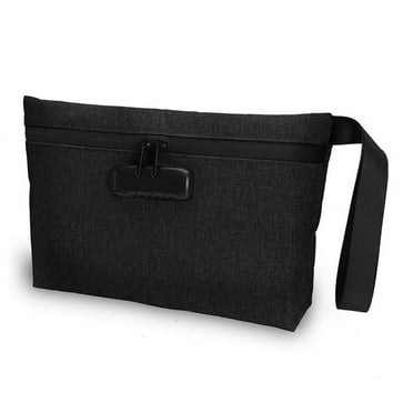 BISupply | Key Security Locking Money Bag, Navy Blue Bank Cash Bag with ...