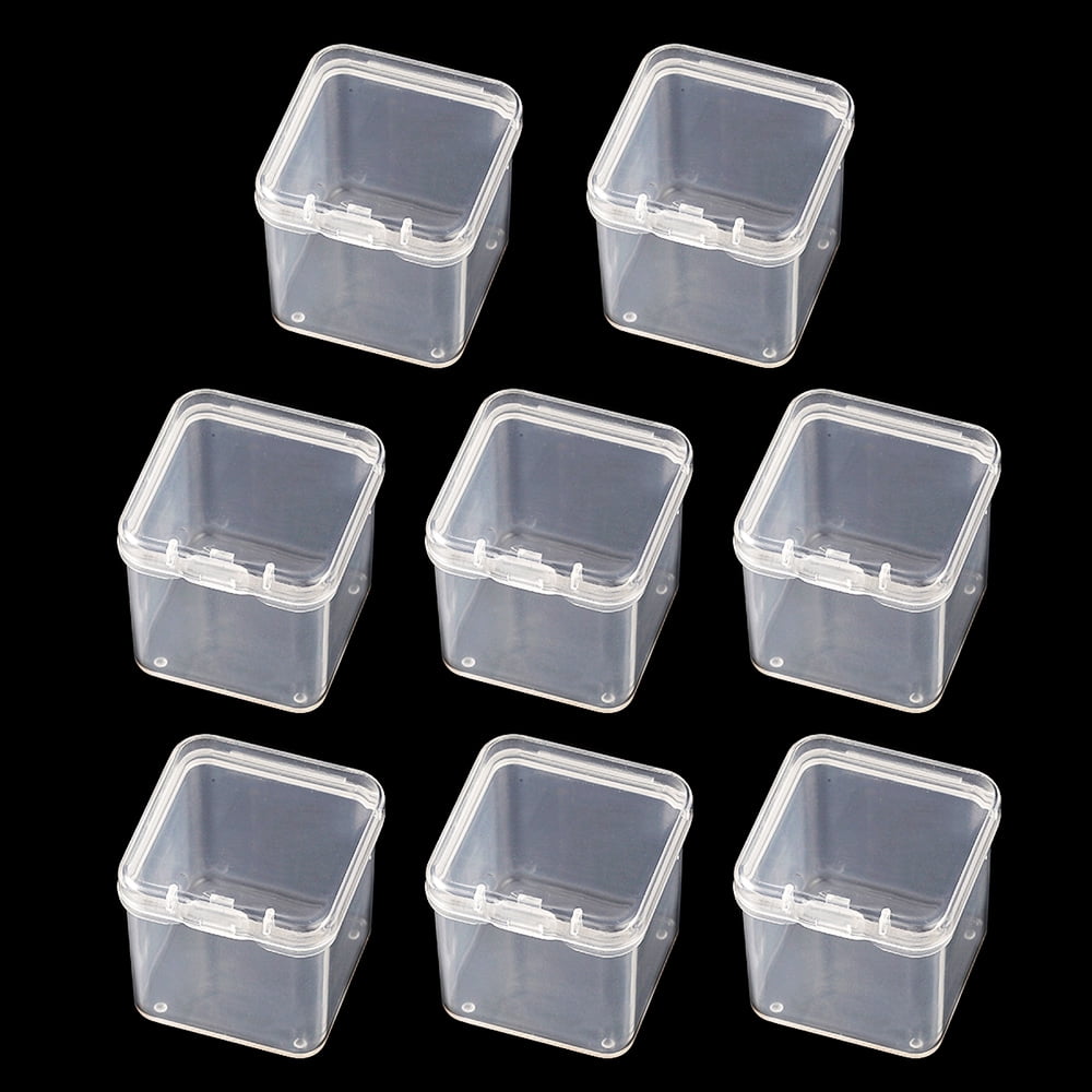 8 Pieces Clear Plastic Bead Storage Containers Box Drawer Organizers ...