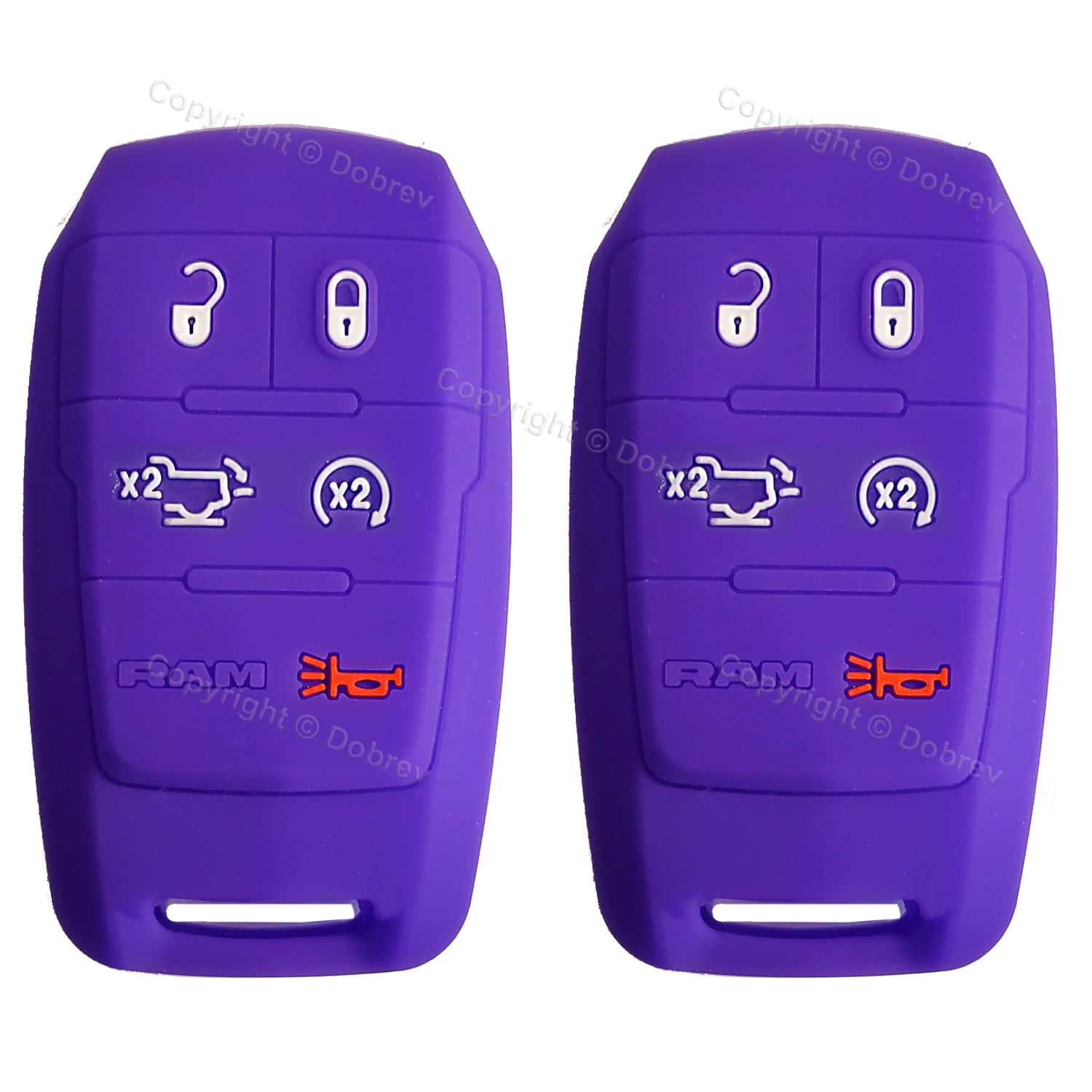 Dobrev 5 Button Silicone Rubber Cover Keyless Entry Fob Case Skin ...