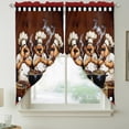 Funny Chefs Swag Curtain Valance for Window 2 Panels Chef Cooking Food ...