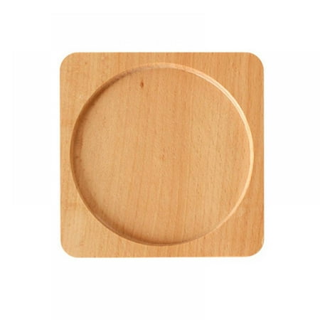Japanese-style Insulation Mat Cup Pad Square Round Wooden Anti-scalding ...