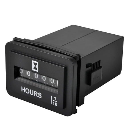 MEEYregJRMEEYregHM001 Snap in Mechanical Hour Meter Rectangular Hour ...