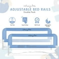 Dream On Me Adjustable Mesh Bed Rail Double Pack, Breathable and ...