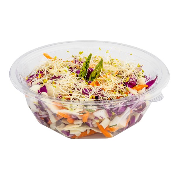 Basic Nature 16 oz Round Clear PLA Plastic To Go Bowl - Compostable - 6 ...