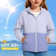 Atogsazn Kids Girls Zip Up Jacket Childrens Casual Lightweight UPF 5 ...