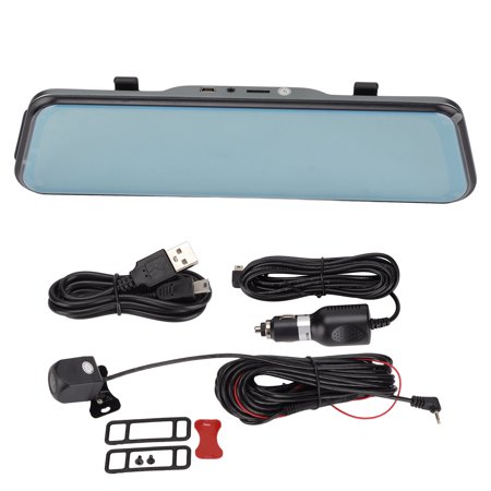Backup Camera, Rearview Mirror Video Recorder 1080P 9.66in IPS ...