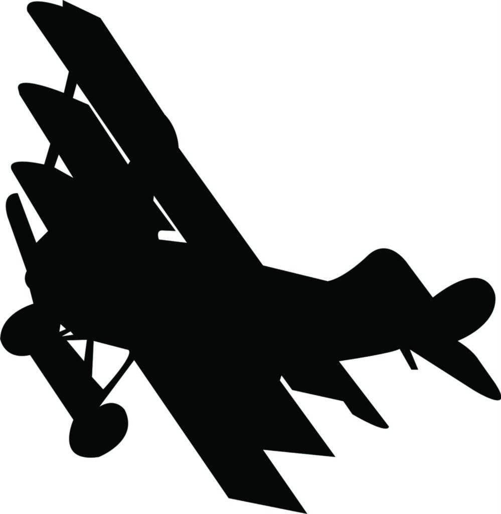 Design With Vinyl Artwork Flying Airplane Airshow 2 Wings Prop Plane ...
