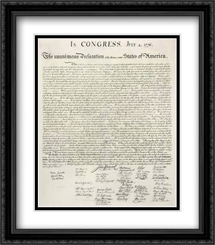 Declaration of Independence of the 13 United States of America of 1776 ...