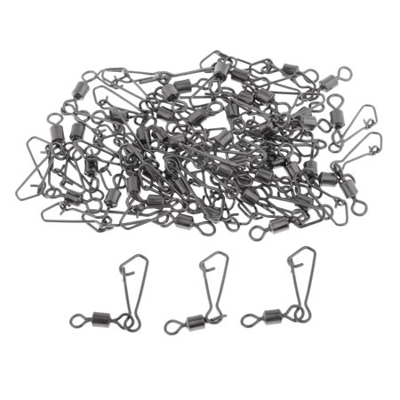 50pcs Stainless Steel Rockined Fishing Clasp Swivels cast Fish ...