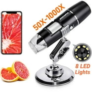 TOMLOV 7" 1200X Coin Microscope, 12MP USB Digital Microscope with 10 ...