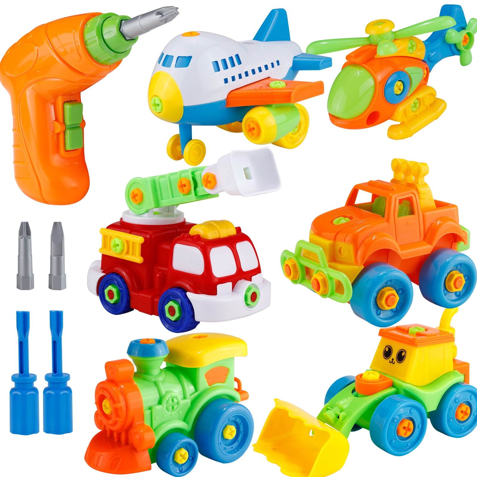 Take Apart Toys Car Plane Helicopter Train Fire Truck Construction Car ...