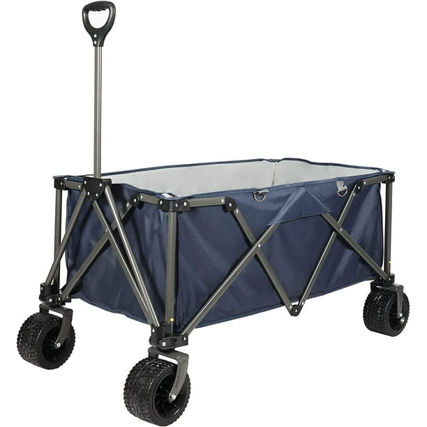 REDCAMP Extra Large Collapsible Wagon with Big Wheels, 226L Heavy Duty ...