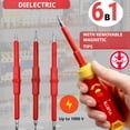 Insulated Screwdriver Set, Magnetic High Voltage Resistant Slotted ...