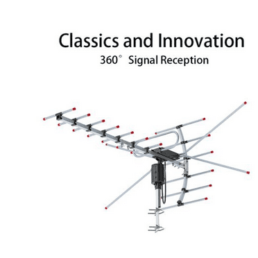 Yagi Outdoor Antenna with Pole for Free Local Channels, 200 Mile Range ...