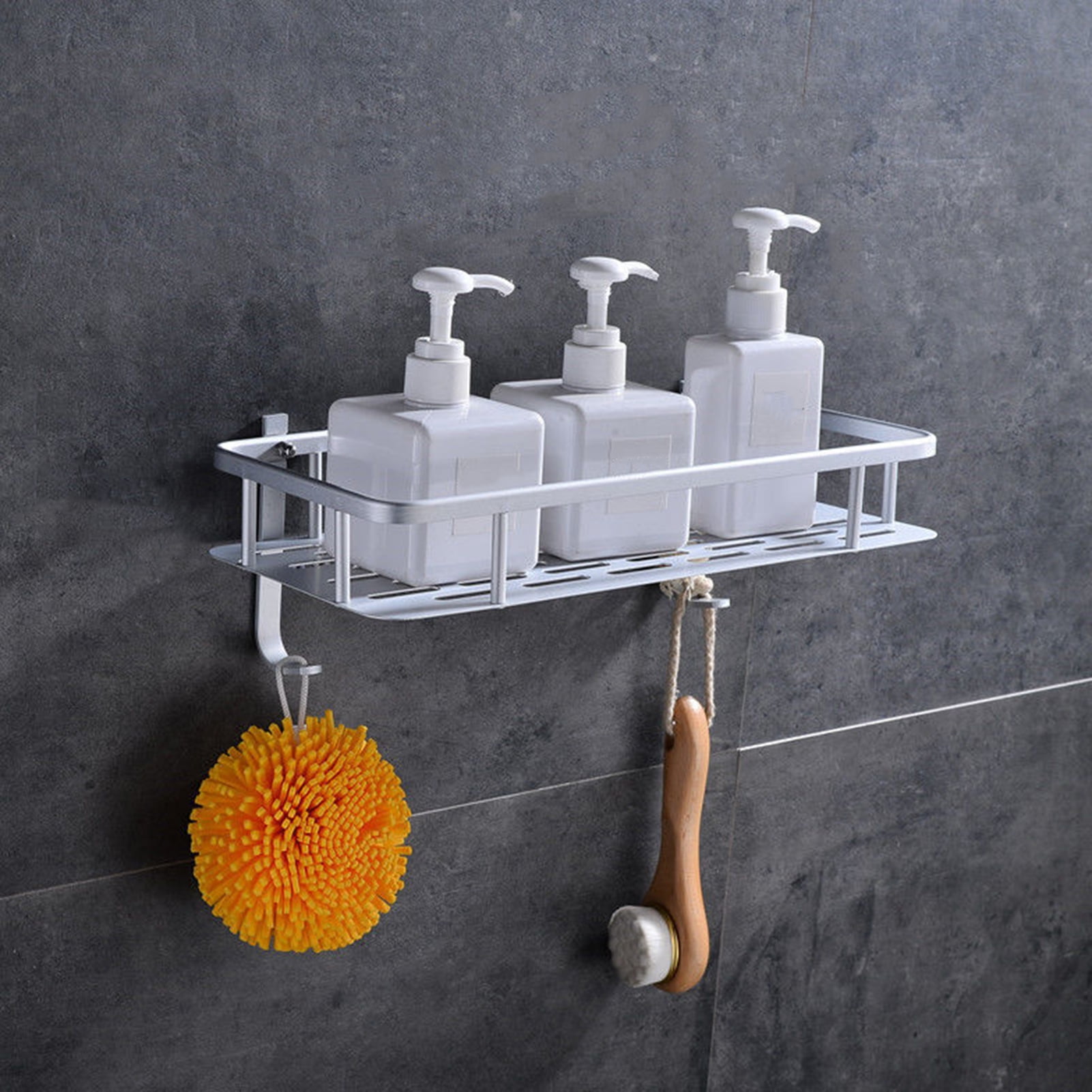 Dream Lifestyle Shower Shelf Wall Mounted Space-saving Aluminum No ...