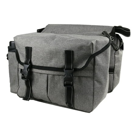 relayinert Frosted Cloth Bike Rear Rack Bag Removable Side Pockets 25L ...