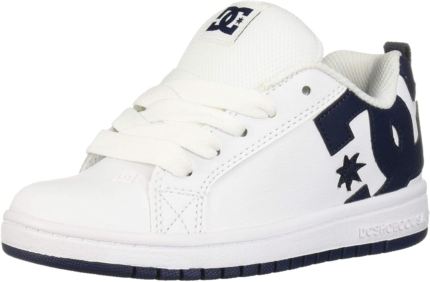DC Boys' Court Graffik Skate Shoe, White/Black, 11.5M M US Big Kid ...