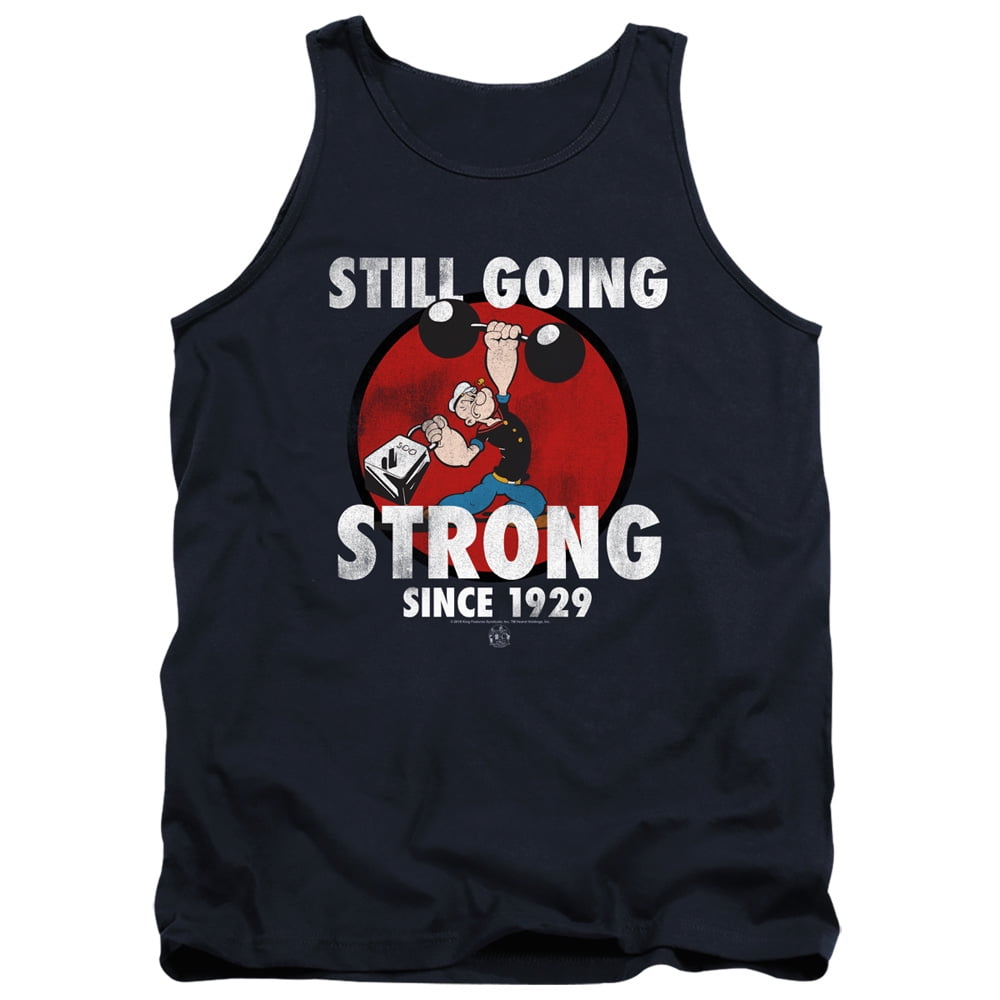 Popeye Still Going Strong Adult Tank Top Navy - Walmart.com