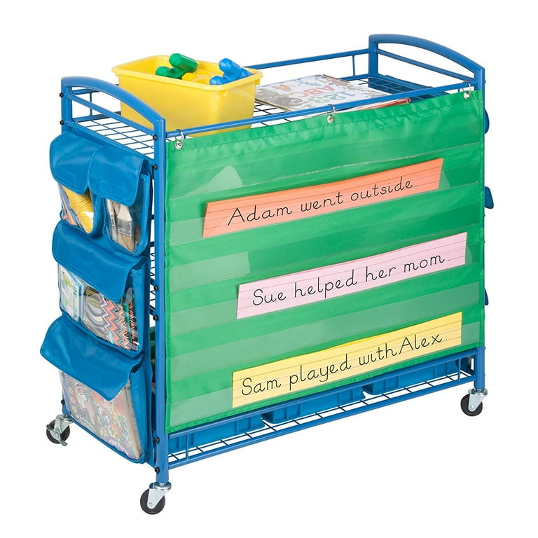 Blue 3-Tier Rolling Teacher's Activity Cart, 54% OFF