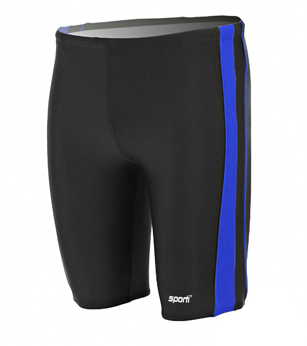 Sporti Piped Splice Swim Jammer Swimsuit (36, Black/Royal) - Walmart.com
