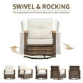 MEISSALIVVE 3 Pieces Outdoor Swivel Rocker, Patio Furniture Bistro Set ...