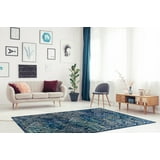 Emerald Collection Navy/Teal Rug, Multiple Sizes - Walmart.com
