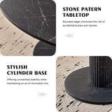 Modern Round Dining Table - Compact Small Space Furniture with Elegant ...