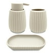 Mainstays Ribbed 4-Piece Bath Set - 1.64-Gallon Capacity - Walmart.com