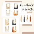 4 Pairs 4 Colors Acrylic Rectangle Hoop Earrings Golden Alloy Jewelry ...