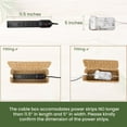 Cable Management Box, Handmade Rattan Cable Organizer with 2 Open Slots ...