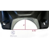 38" Silver Universal Motorcycle Cruiser Batwing Fairing with Premium ...