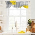 Abstract Art Tie Up Valance Curtains Yellow Grey Graffiti Painting ...