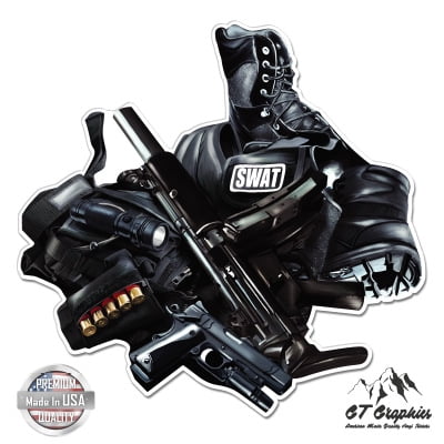 SWAT - 3" Vinyl Sticker - For Car Laptop I-Pad Phone Helmet Hard Hat ...