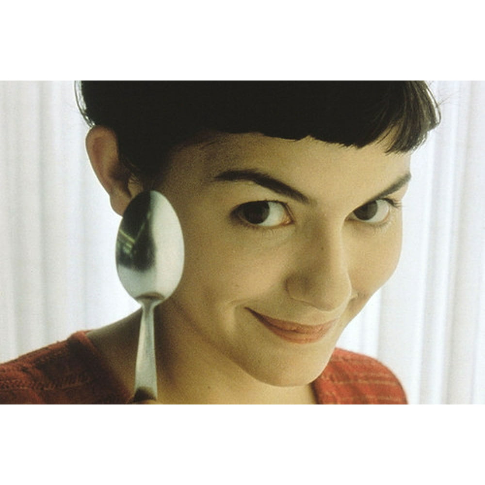 Audrey Tautou Classic Smile Big Eyes Amelie Holding Spoon 24x36 Poster ...